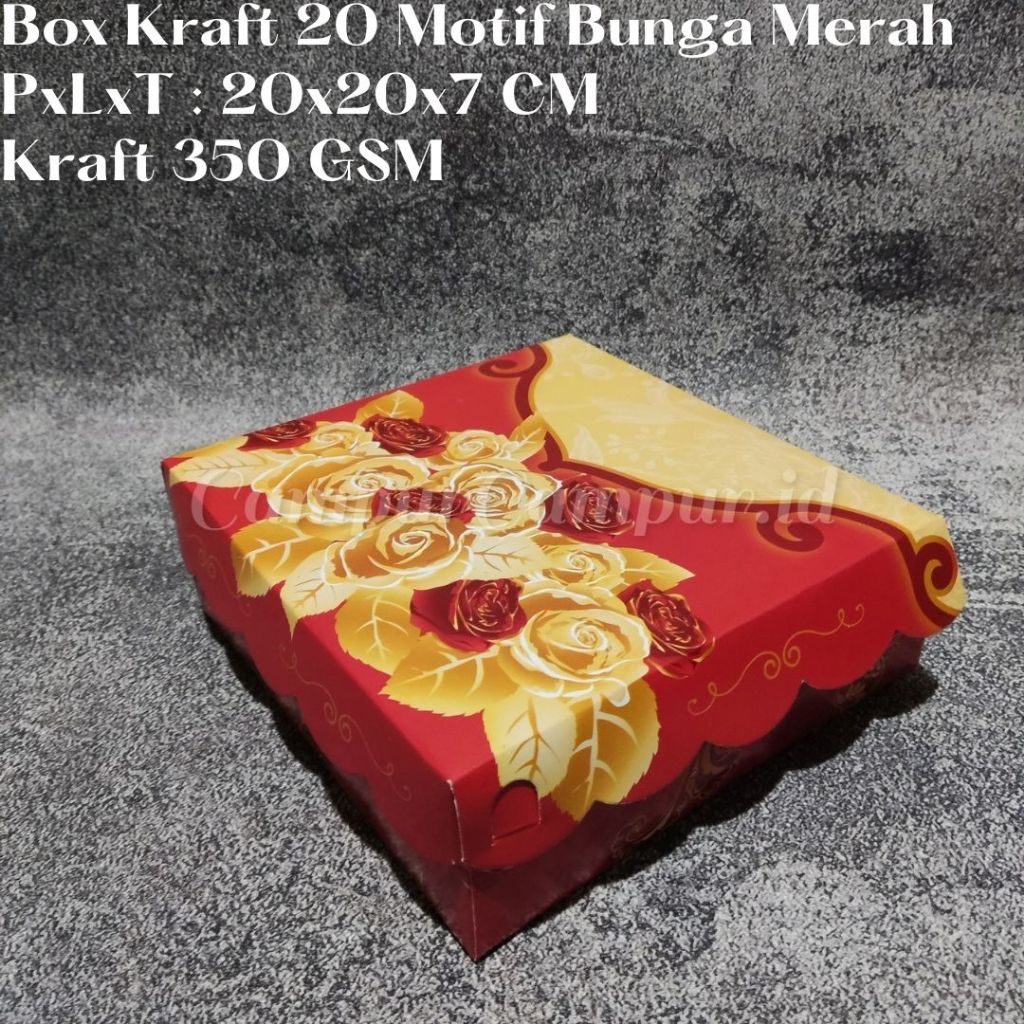 MERAH Kraft Duplex Food Hampers Celebration Box R10k 20x20x7 Red Gold ...