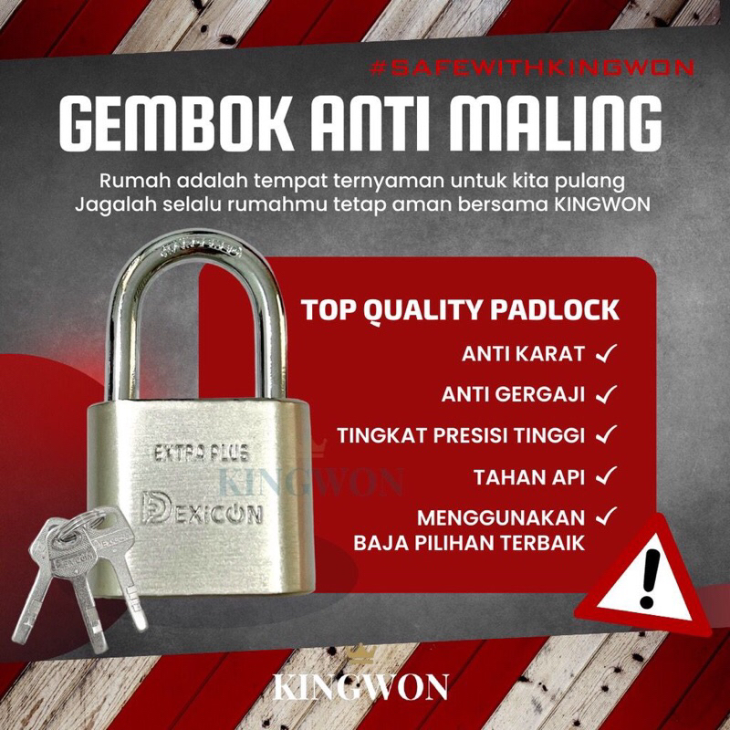 PUTIH WHITE ANTI-RUST PADLOCK FENCE PADLOCK ANTI-CUT ANTI-RUST NECK ...