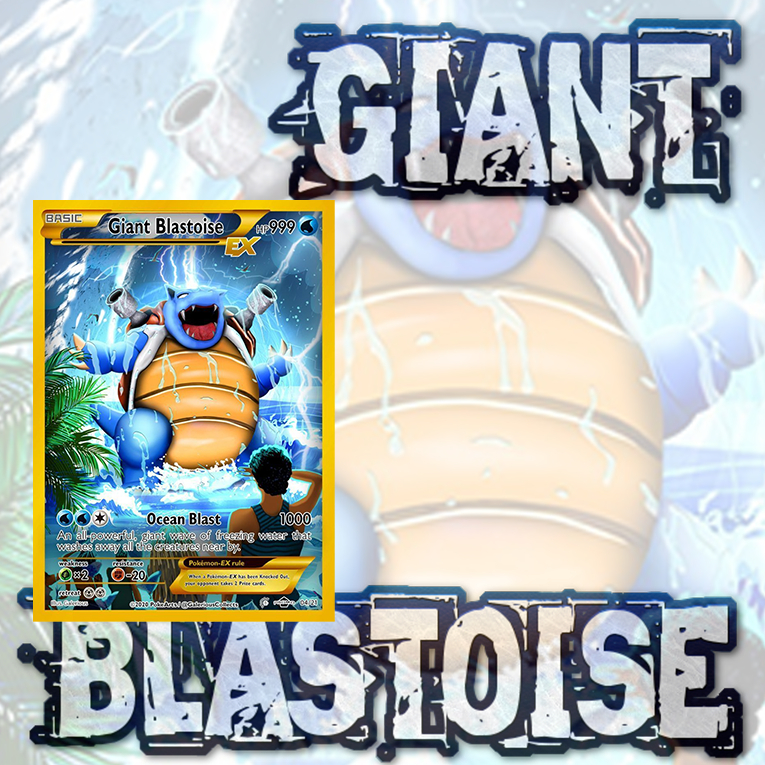 POKEMON TCG HOLOGRAM ENGLISH VERSION EX CARD - GIANT BLASTOISE | Shopee ...
