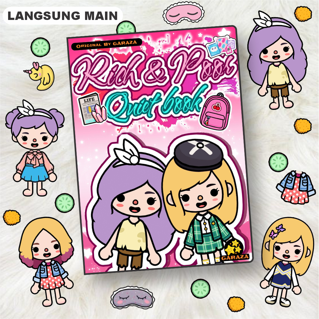 Paperdoll TOCA BOCA RICH AND FOOR Children's Education Book FULL ...