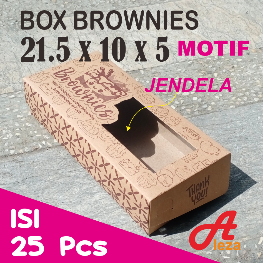 Brownie Box 21x10x5/Brownies Box/Bolen Box/Brownies Box 21x10x5 Motif ...