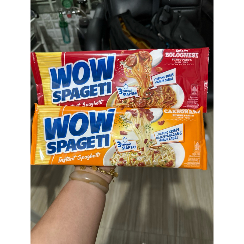 Wow Spaghetti creamy carbonara, bolognese spaghetti, instant spaghetti ...