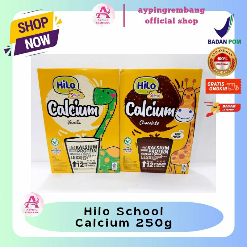 Hilo School 250gr-High Calcium Low Fat Milk | Shopee Philippines