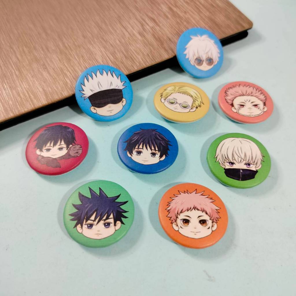 Mini Size "32 x 32 mm" Jujutsu Kaisen Anime Character PIN - Bross PIN ...