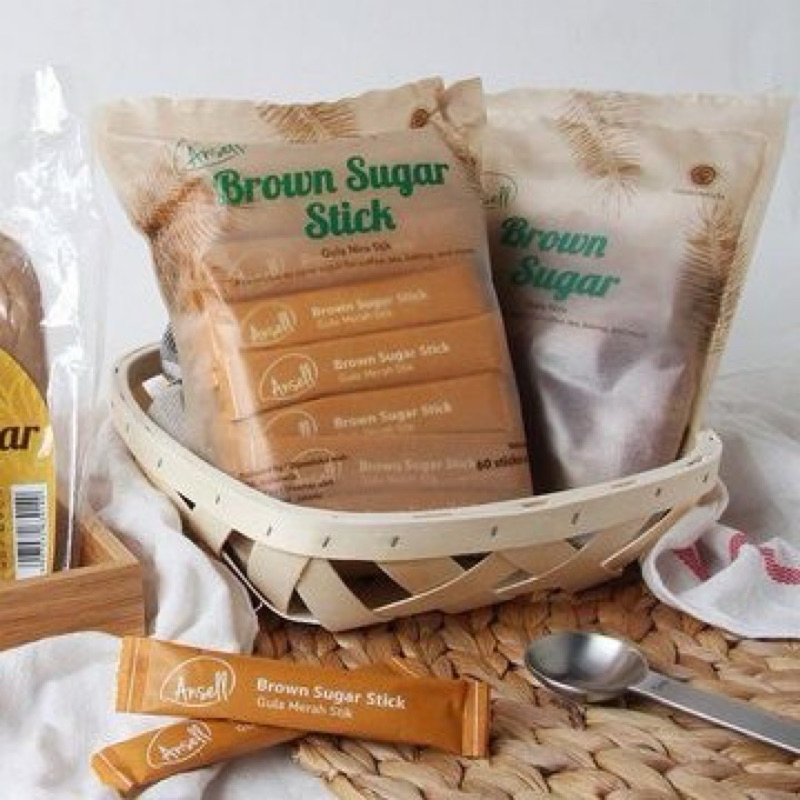 Ansell Brown Sugar Stick 60 x 8gr Indonesian Cafe Brown Sugar Sachet ...