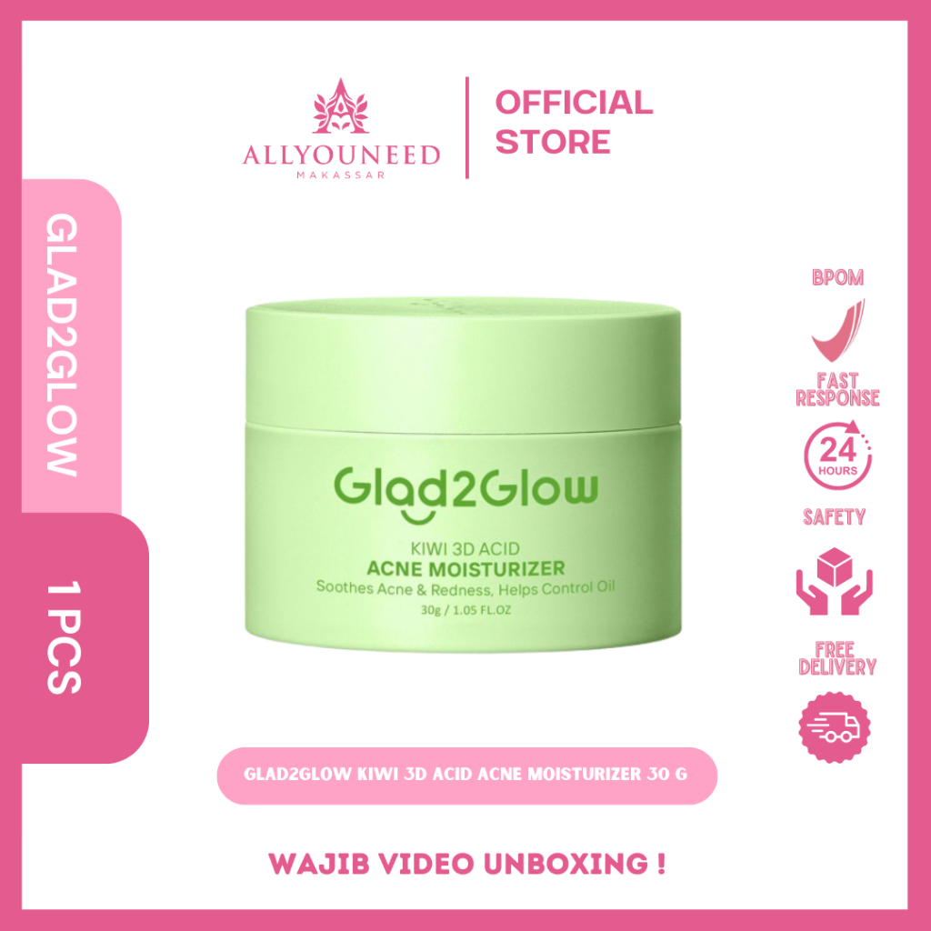 Allyouneed🩷 Glad2glow Kiwi 3D Acid Acne Moisturizer | Shopee Philippines
