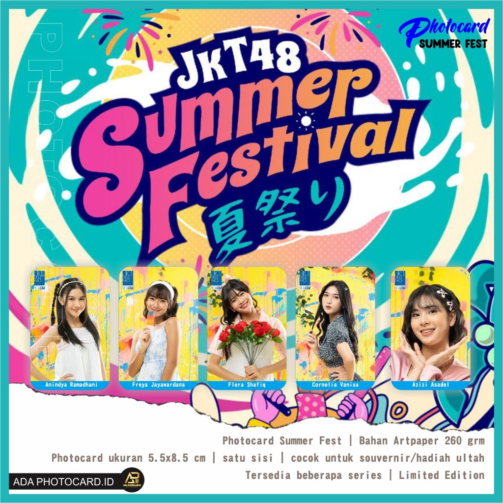 Photocard JKT48 Summer Festival Edition contains 50 Pcs Unofficiak ...