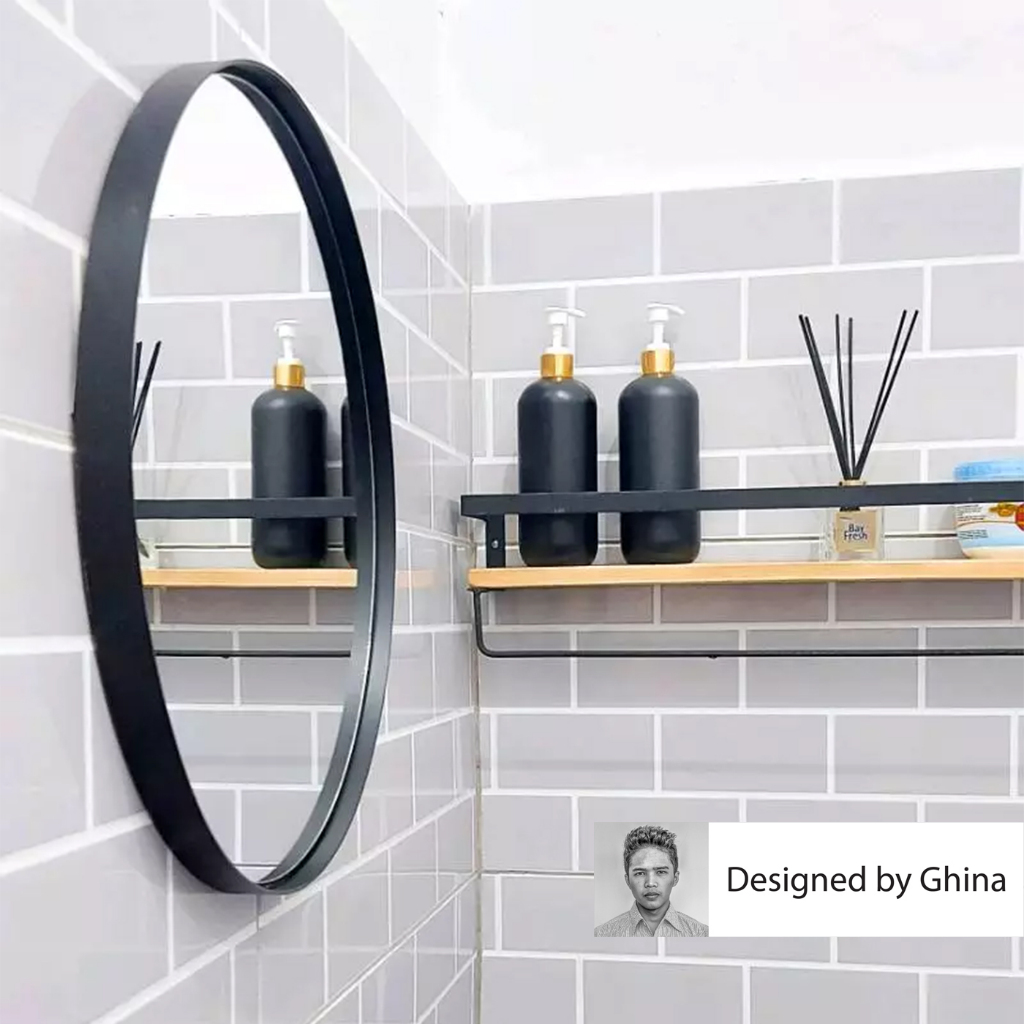 Aesthetic Round Mirror - Frame 2.2 CM | Shopee Philippines