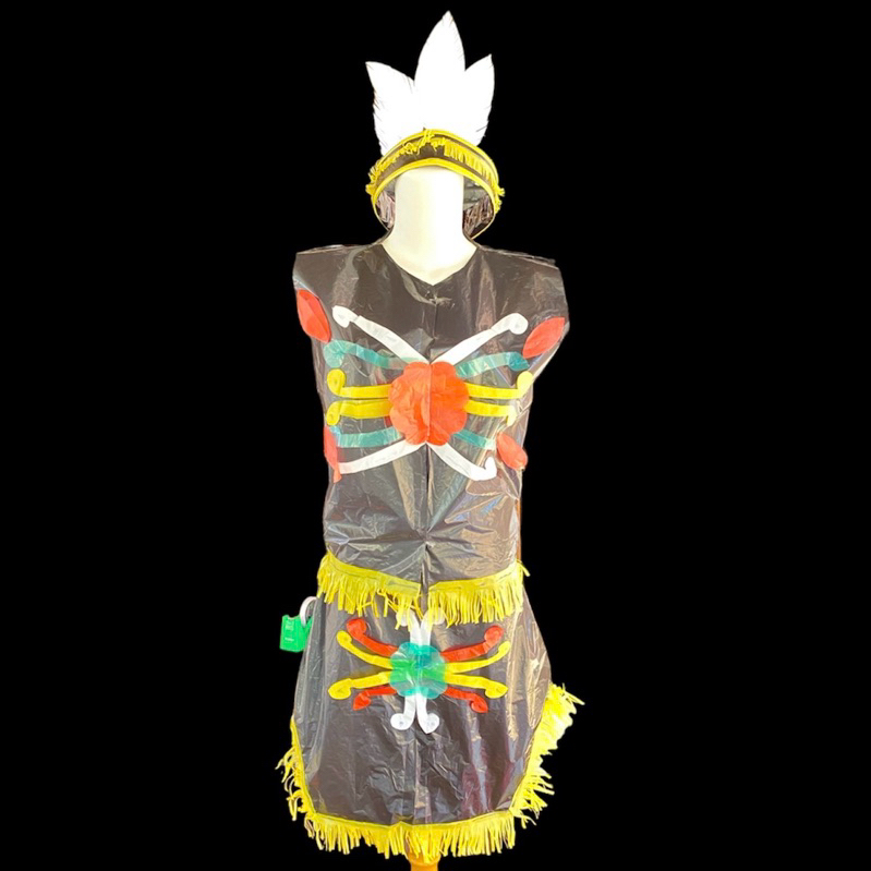 Women's Dayak Traditional Recycled Clothes Craft From Crackle Plastic ...