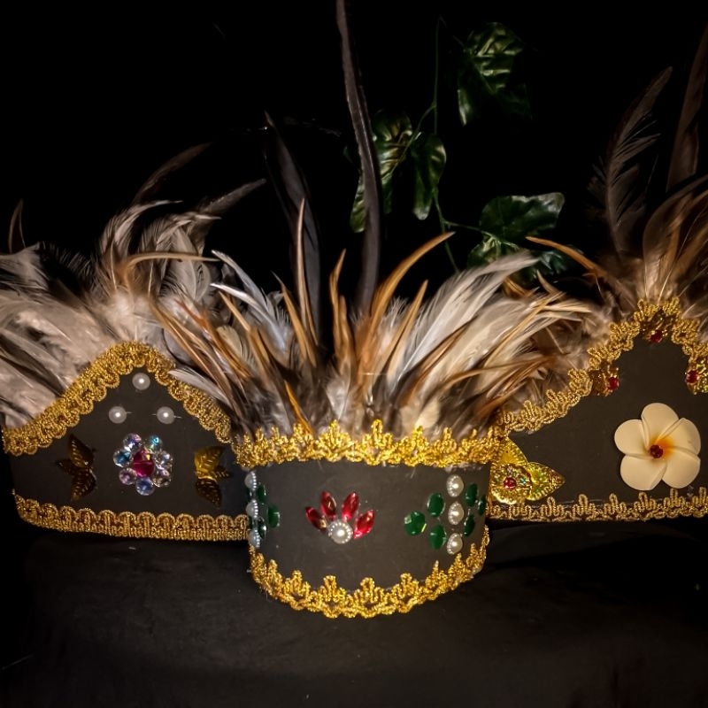 DAYAK FEATHER CROWN VARIOUS MODELS / ETHNIC DAYAK FEATHER / CARNIVAL ...