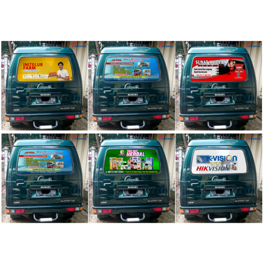 Oneway Carry sticker / Oneway Vision sticker Suzuki Carry Futura Rear ...
