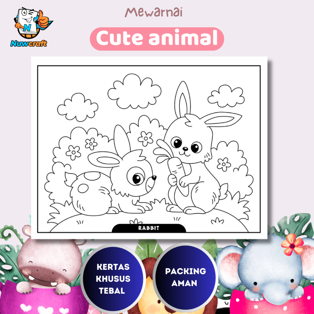 Nuwcraft COLORING PAPER / COLORING / DRAWING PAPER / COLORING Cute ...