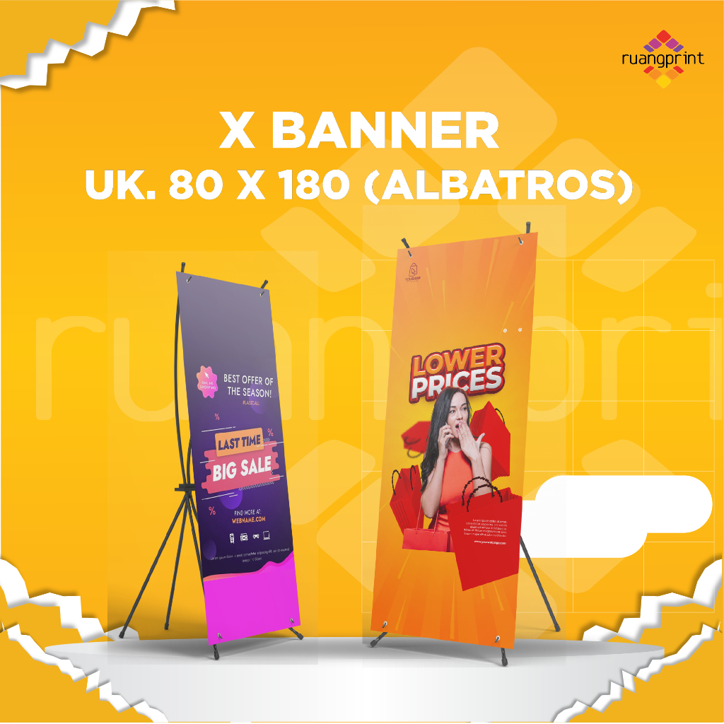 Standing banner / x banner 80 x 180 / x banner albatros material ...