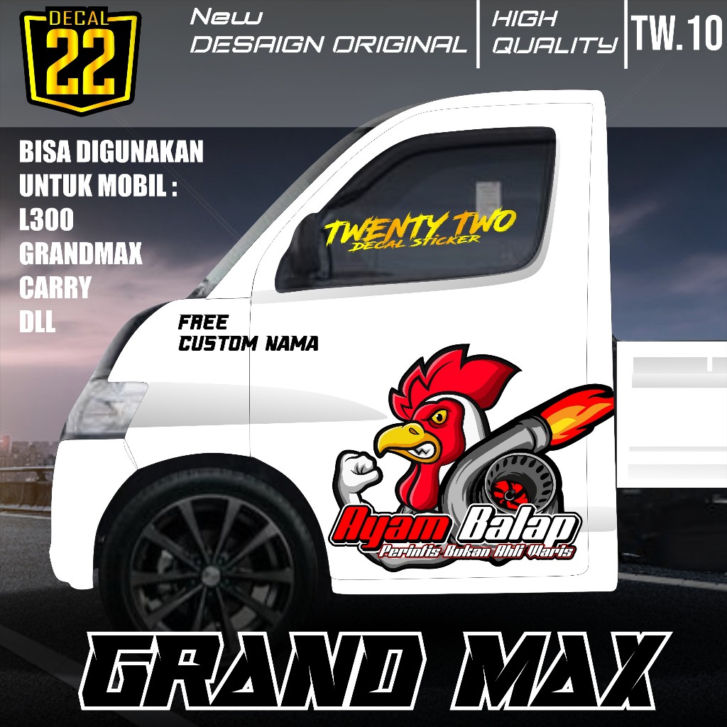 GRAND MAX PICK UP SIDE DOOR STICKER LATEST COOL SIMPLE DESIGN CODE TW ...