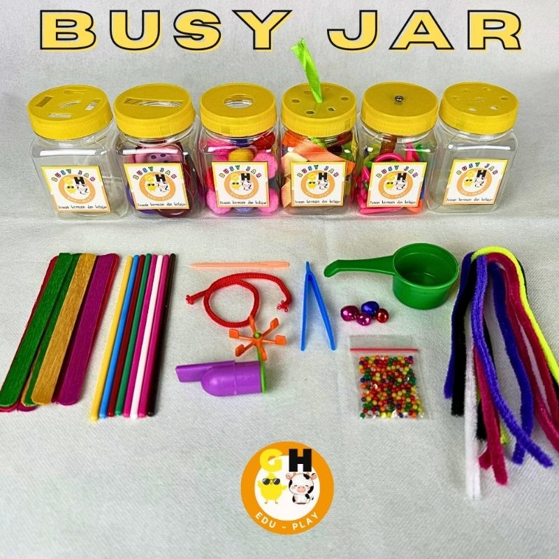 Busy Jar 16 in 1 Sensory Motor Children's Montessori Toy | Shopee ...