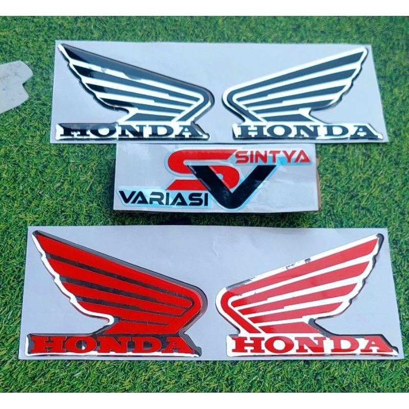 Honda WINGS STICKER LATEST FLEXIBLE embossed STICKER AND | Shopee ...