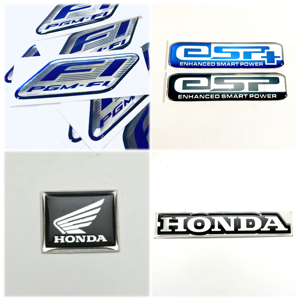 HONDA Emblem Stickers | PGM-Fi | ESP ESP ESP ESP | ESP+ | Latest 3D ...