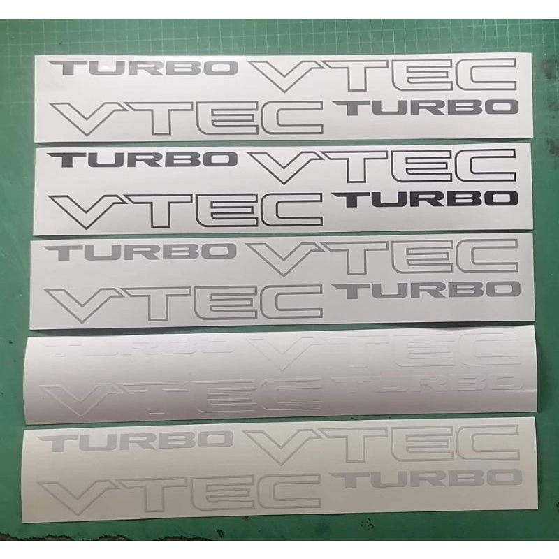 Sticker I-vtec Car Turbo Honda I VTEC Turbo long and short models 2pcs ...