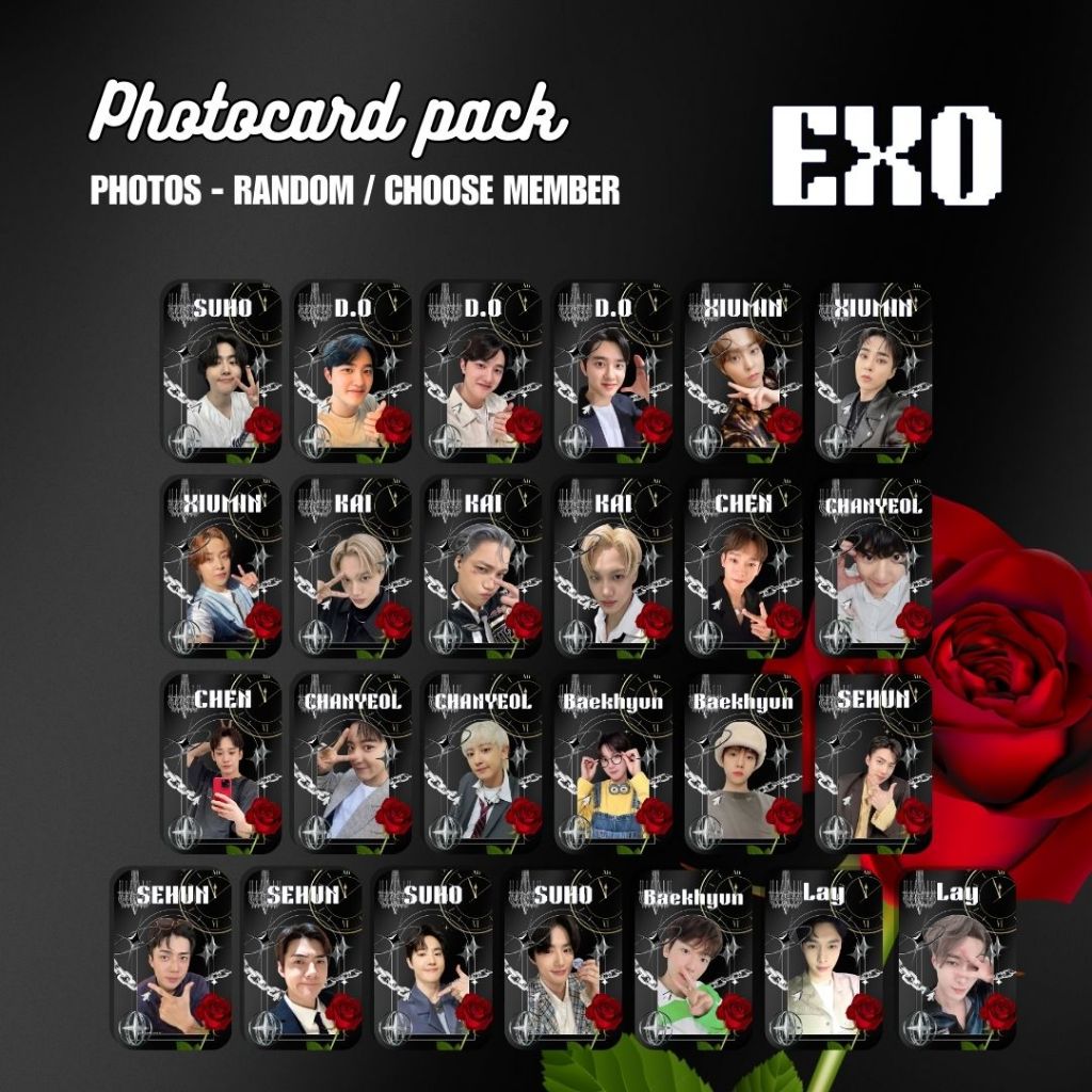 Deco PHOTOCARD EXO EXOL FANMADE UNOFFICIAL - PRINTEAZE | Shopee Philippines