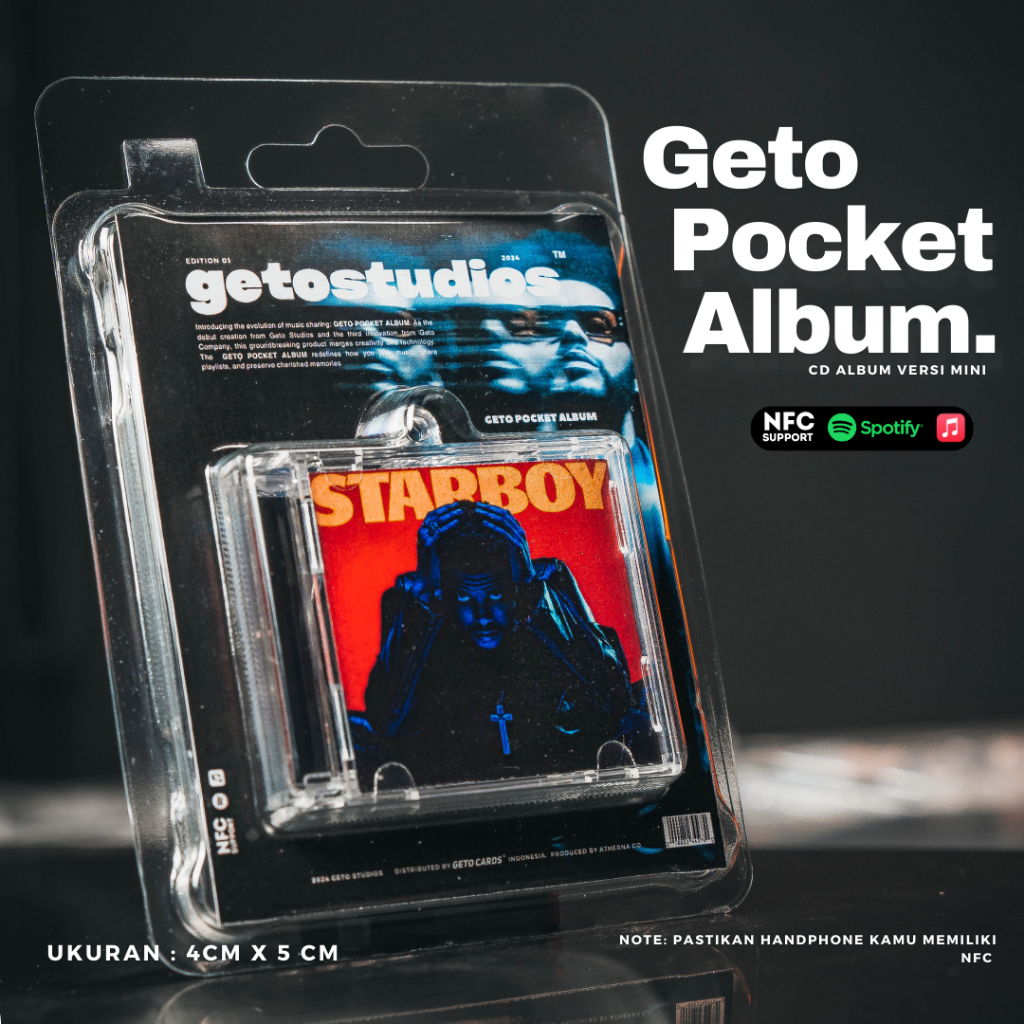The Weeknd NFC Pocket Mini Album - Mini Album keychain NFC - Miniature ...