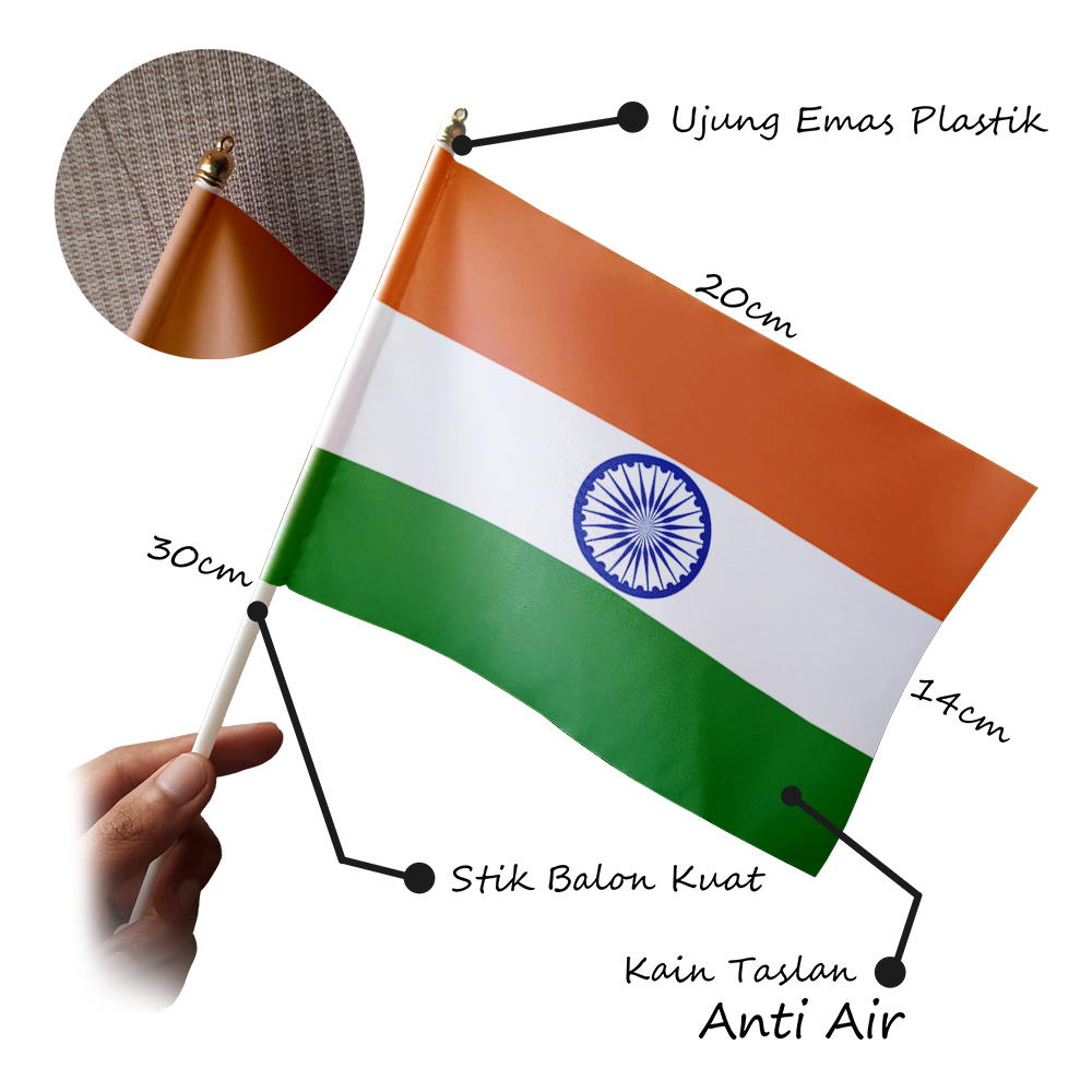 Indian Country Hand Flag - Small Parade Stick, Quality Waterproof ...