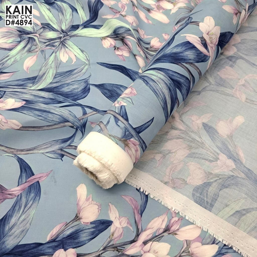 KATUN Cotton Fabric/CVC D-4894 Cotton Fabric (Per 0.5 meter) | Shopee ...
