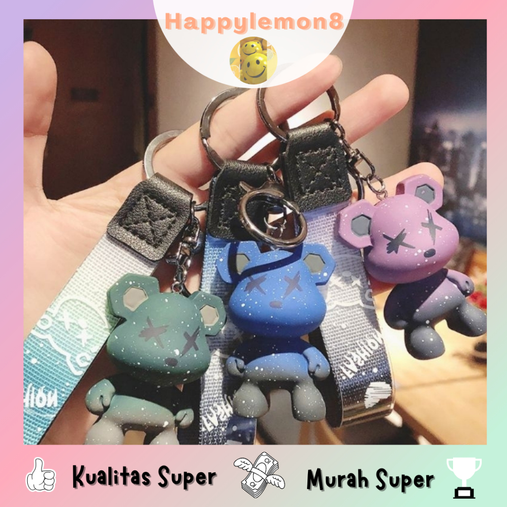 GANTUNGAN Cute cartoon/dorable star/fashion bear character key chain ...