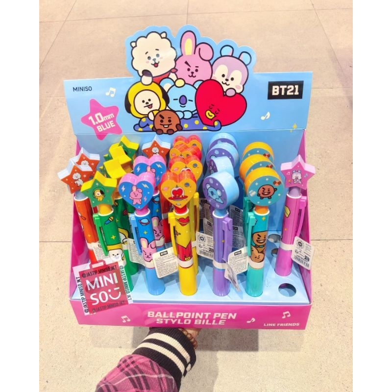 Miniso x BT21 Big Ballpoint Pen / Pen BT 21 Collection (1.0mm Blue ...