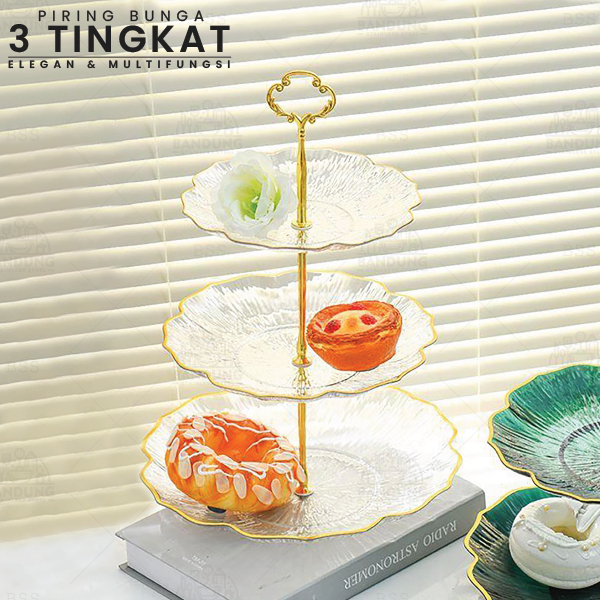 3 Tier Plastic Stacking Cake Plate Detachable Plate Cake Stand Display ...