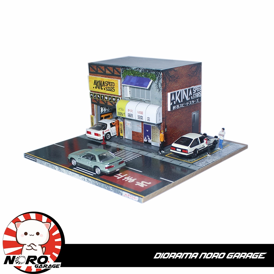 Diorama Akina Speed Stars Garage | Project D. 1:64 scale | Shopee ...