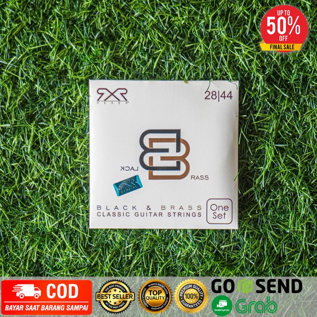 Rexer Black Nylon & Brass Wound Classic Guitar Strings 28/44 | Shopee ...