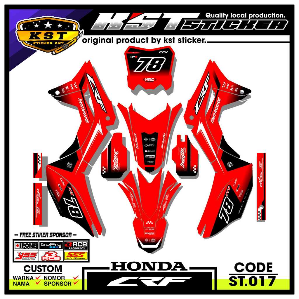 Crf 150 L Full Body Decal - Honda Crf 150 L Full Body Racing Design ...
