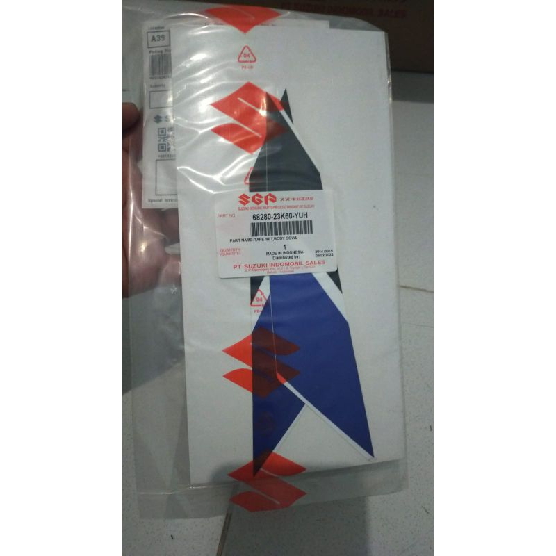 PUTIH Sticker tape set cowling Front GSX R 150 White 2021 original SGP ...