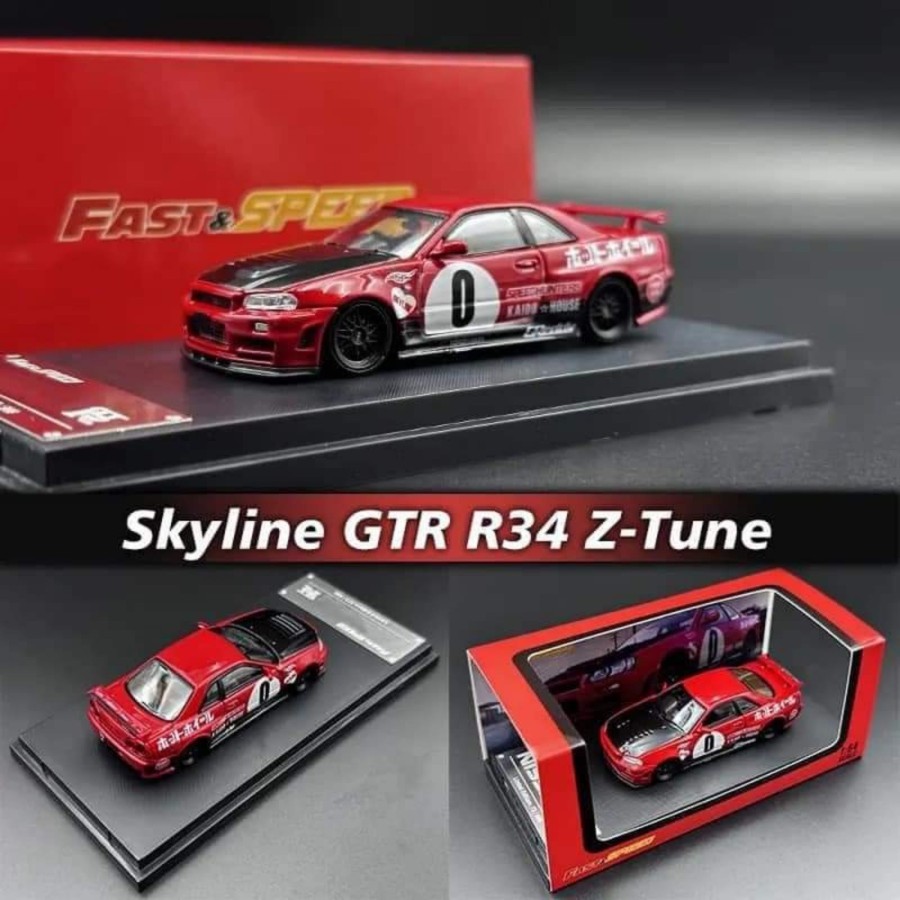 Fast Speed 1/64 Skyline GT-R R34 Z-Tune TE37 Rims & HighWing Edition ...