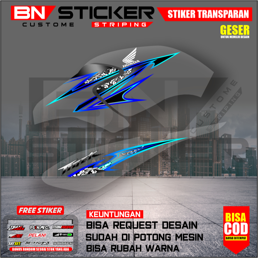 STRIPING DECAL TIGER FACELIFT CUSTOM TRANSPARENT STRIPING TIGER VIRAL ...