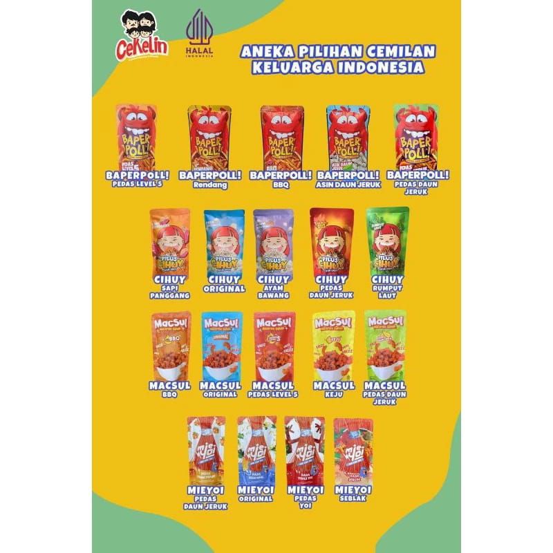 Cekelin Snacks Indonesian Family Snacks - Pilus Cihuy | Cracker ...