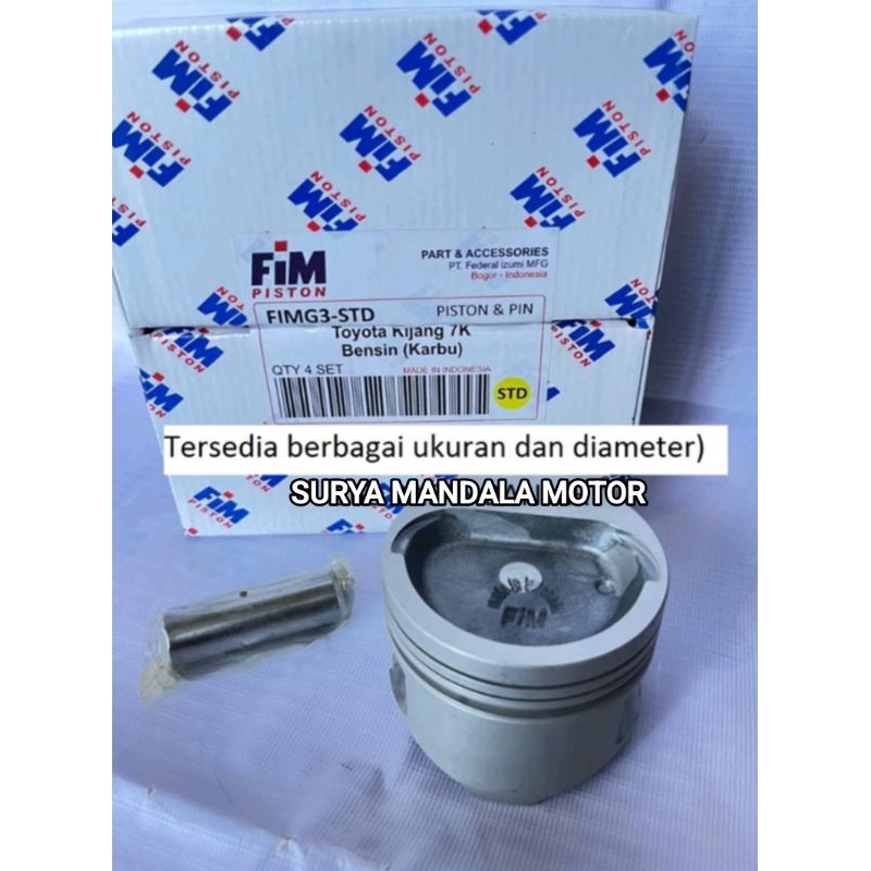 Original FIM Standard OVERSIZE Car PISTON For TOYOTA KIJANG 7K Car ...