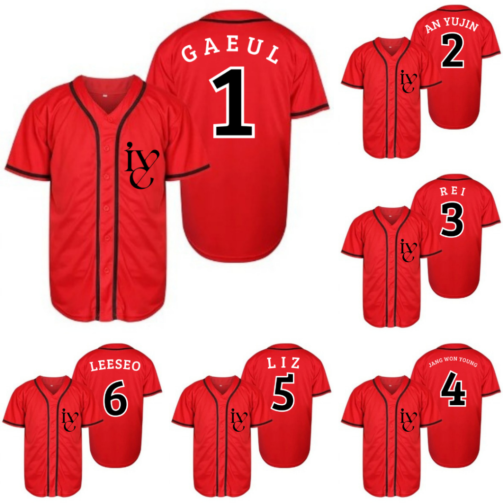 Jersey baseball ive kpop korea gaeul an yujin rei jang won young liz ...
