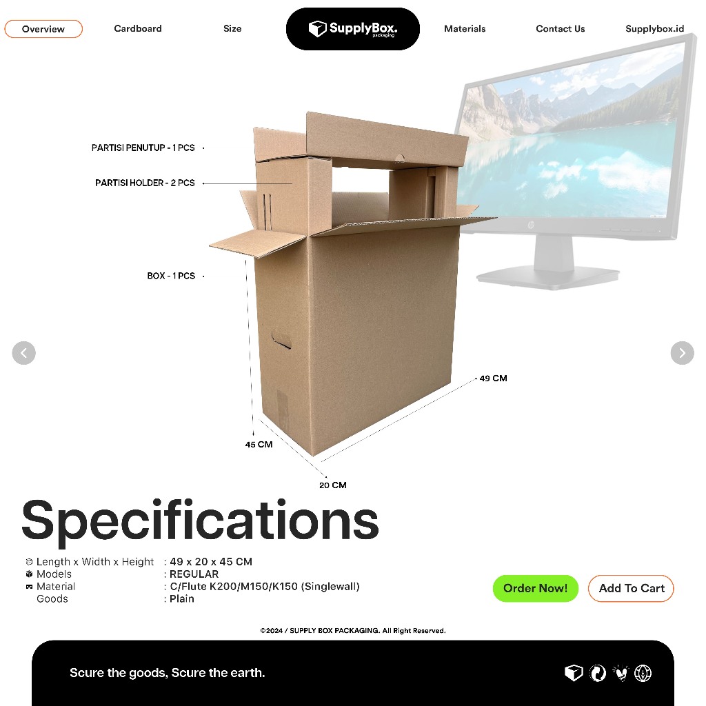 MONITOR BOX 49 x 20 x 45 CM | Monitor Box | 19 Inch Monitor Box ...