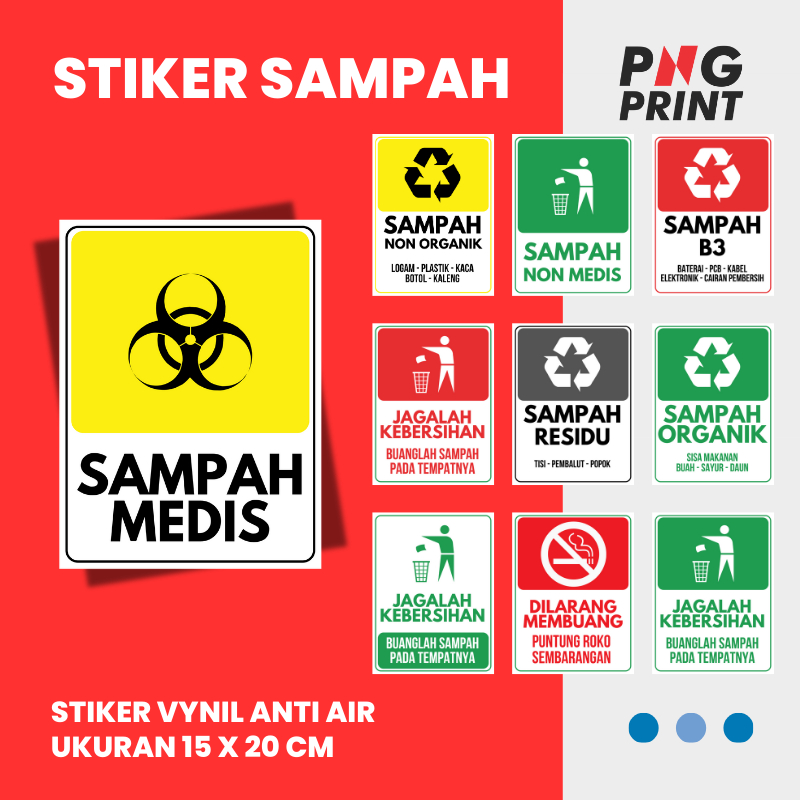 PNG PRINT - Medical Waste Stickers, Non-Medical Waste Stickers B3 ...