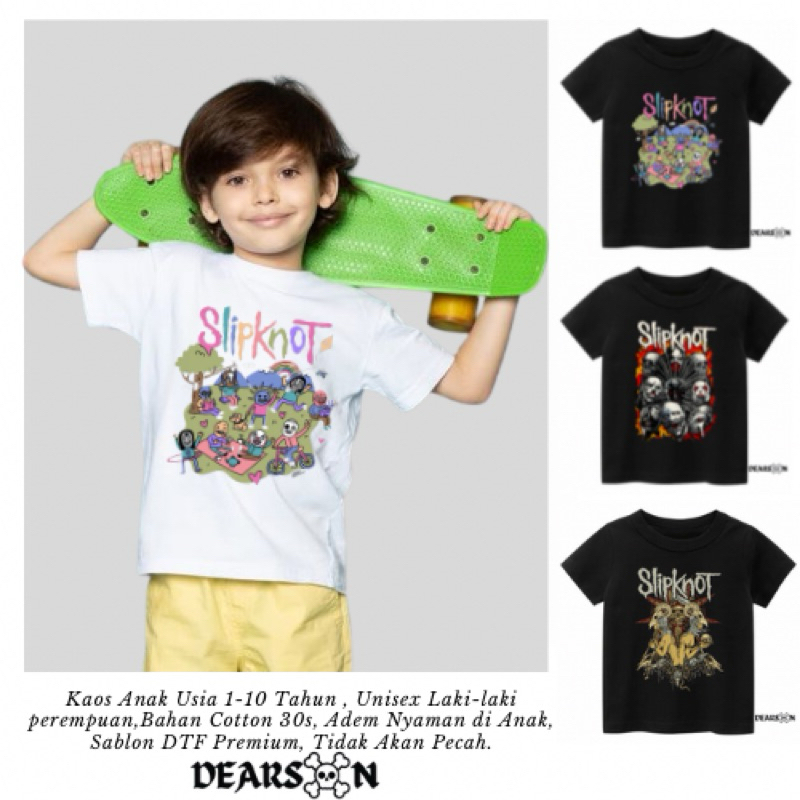 SLIPKNOT BAND T-SHIRTS FOR CHILDREN Ages 1-10 Years, Unisex | Shopee ...