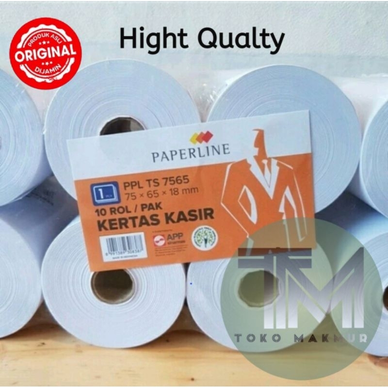 Paperline CASHIER PAPER 1 PLY (75 ML X 65 ML X 18 ML) | Shopee Philippines