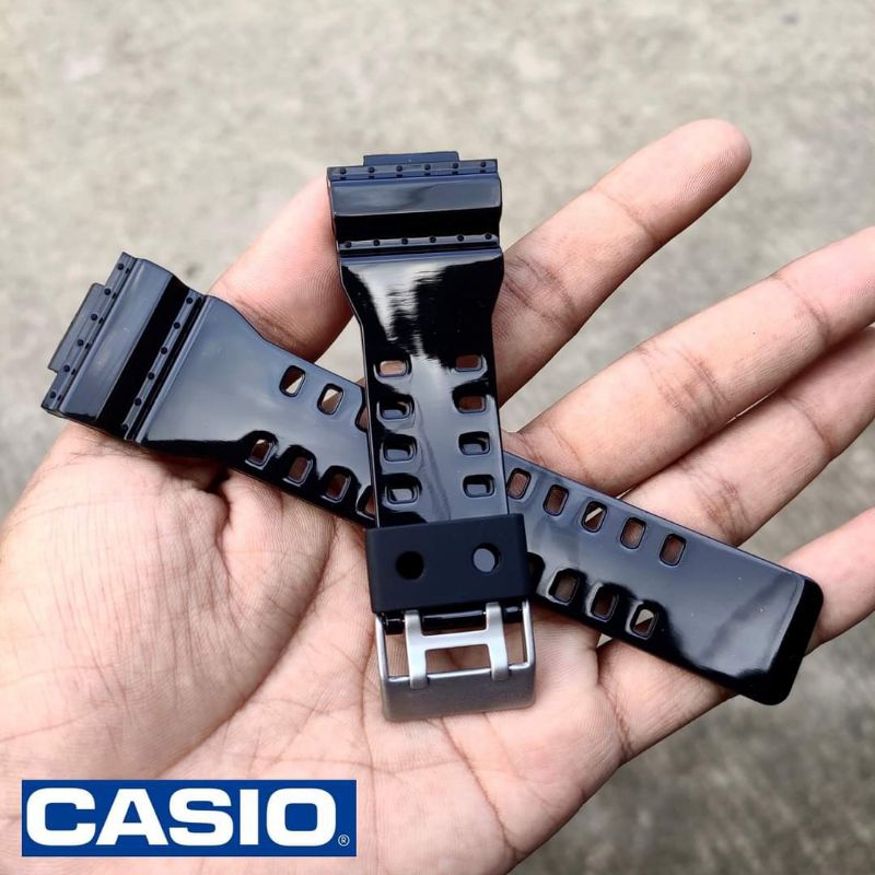 CASIO G-SHOCK GA100 GA120 GA110 G8900 GD100 BLACK GLOSSY WATCH STRAP ...