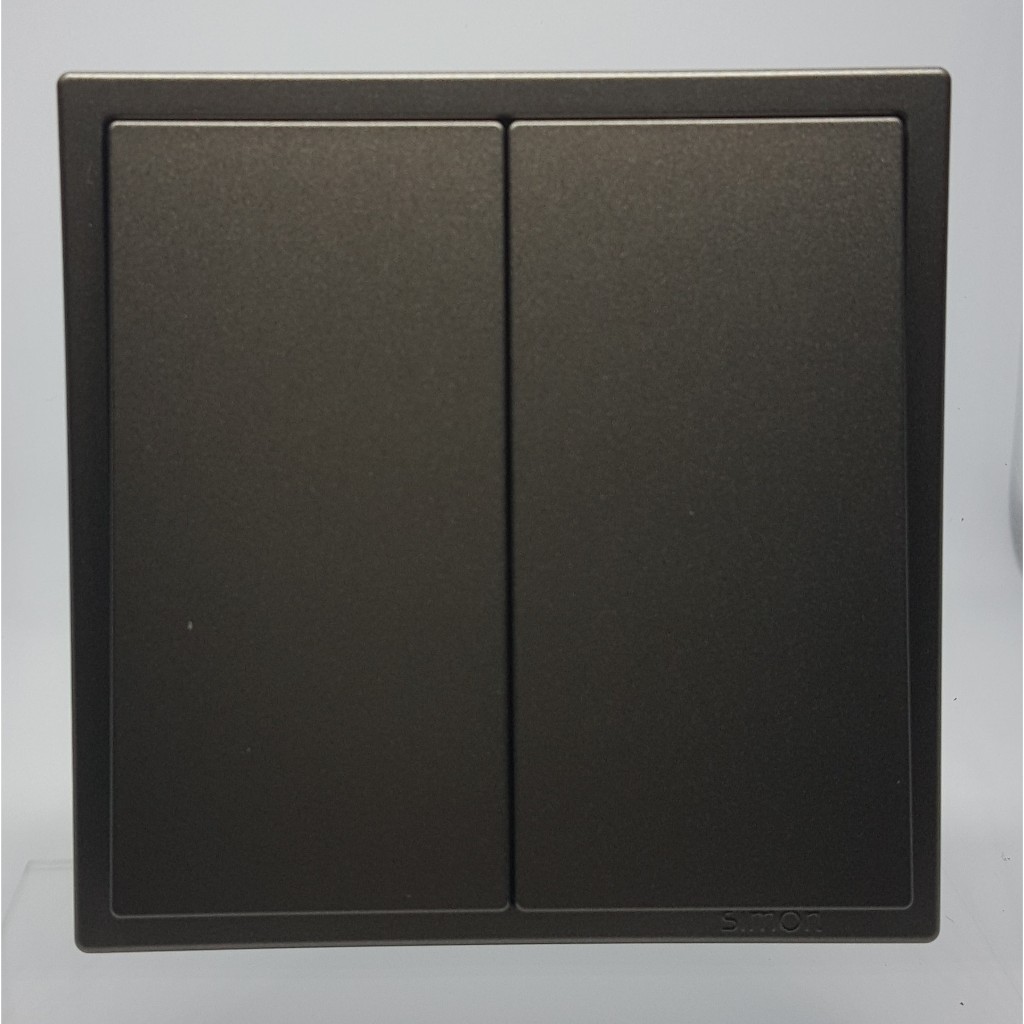 Simon I7 GRAY HOTEL SWITCH SERIES 2 GANG 2 WAY SWITCH | Shopee Philippines