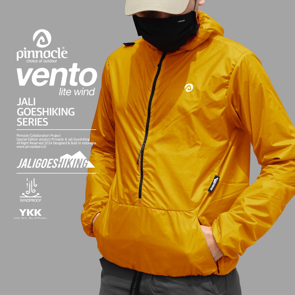Pinnacle Pro Official Vento Lite Wind Jacket - Yellow | Shopee Philippines