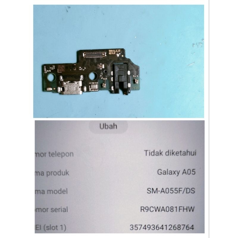 Samsung Galaxy A05 Sm-A055F/DS. Mic Casing Connector Pcb Board Casing ...