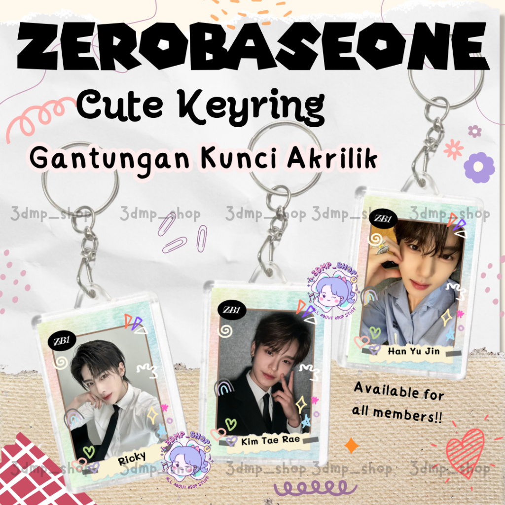 GANTUNGAN Keychain Keychain Ganci Zerobaseone Permember Kim Ji Woong Kim Tae Rae Ricky Seok ...