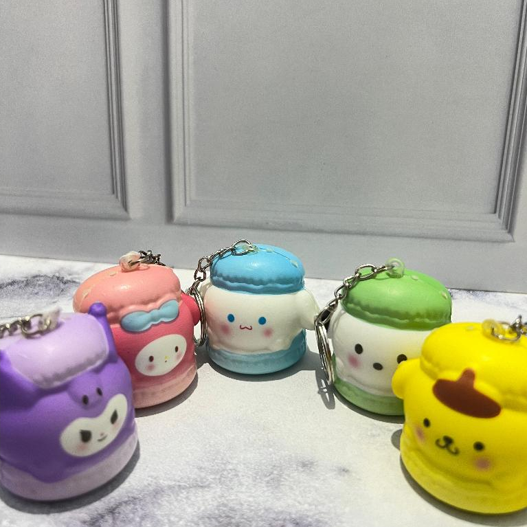 GANTUNGAN Squishy SANRIO Cute Keychain Squishy Mini Cute Fast Food ...