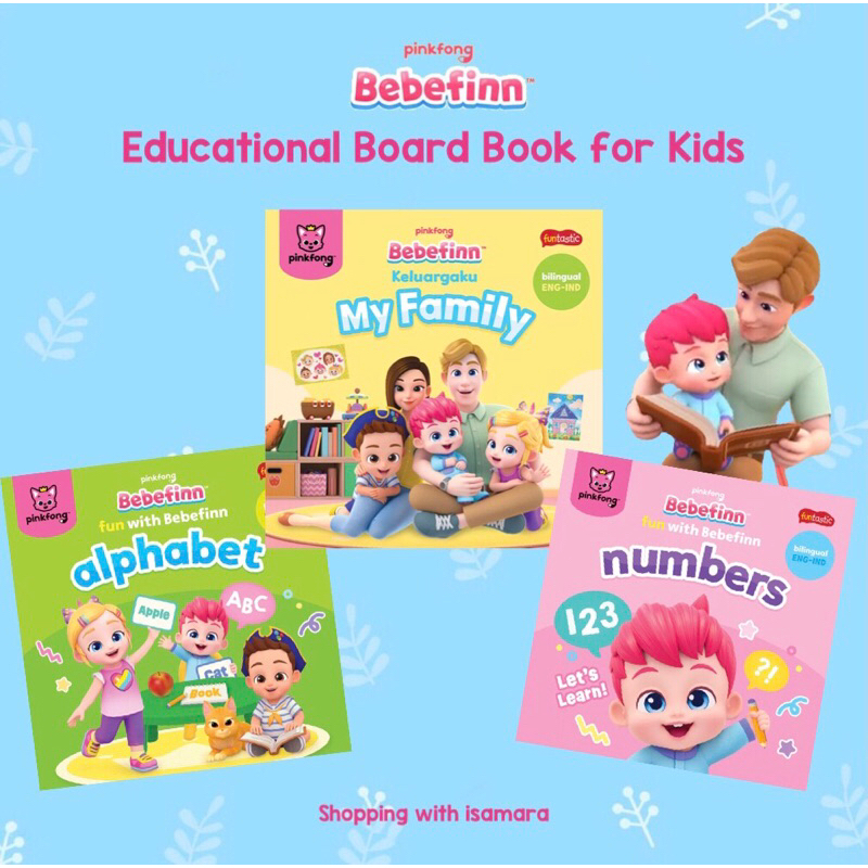 Pinkfong Bebefinn Educational Board Book for Kids/Story Book | Shopee ...