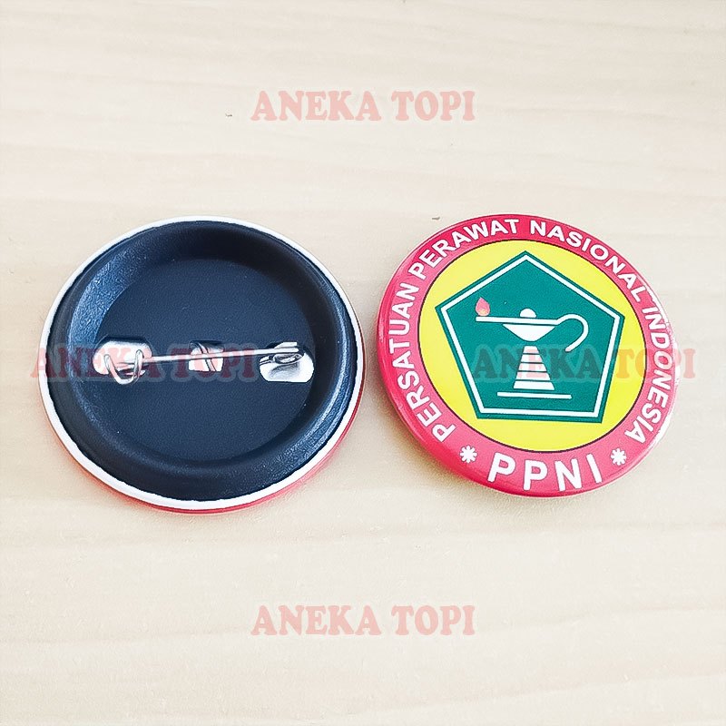 Pin Model Round Plastic Brooch Pin Logo Indonesian National Nurse ...